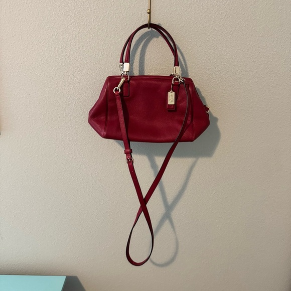 Coach | Bags | Coach Red Leather Satchel Bag | Poshmark